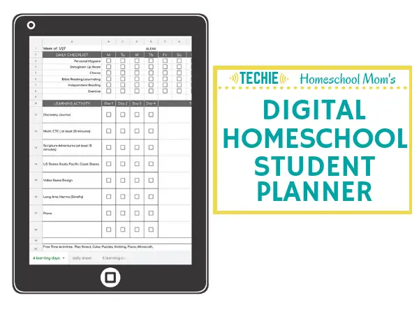 A Customizable Homeschool Student Planner for Independent Learners ...